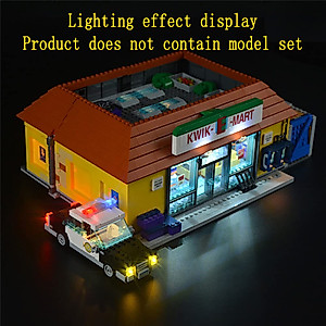 GEAMENT LED Light Kit Compatible with The Kwik-E-Mart - Lighting Set for The Simpsons 71016 Building Model (Model Set Not Included)