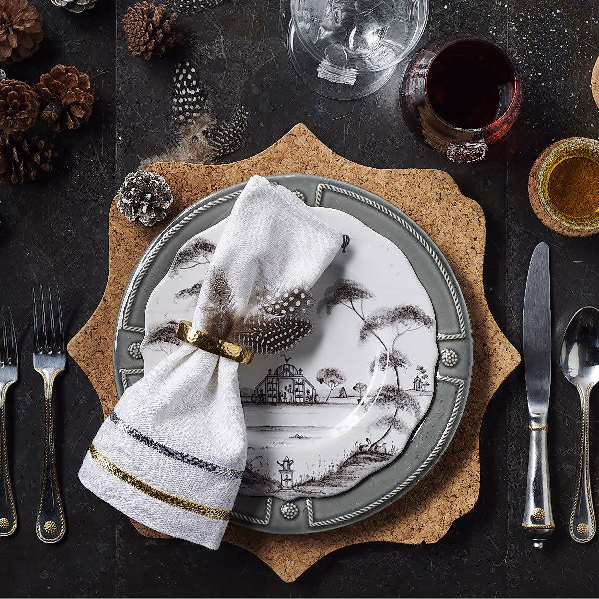 Juliska Berry & Thread Stemless Red Wine Glass