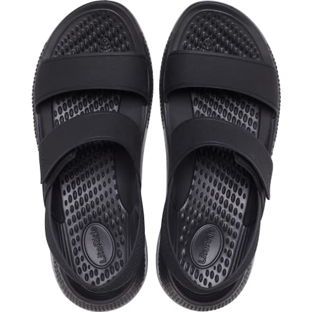 Crocs womens WomenÃ‚â€™s Literide 360 | for Women Sandal, Black/Light Grey, 5 US