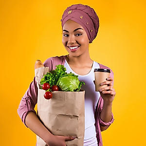 9 Pcs Women Turban Braid Headscarf Braid Turban Wrap Pre Tied Twisted Braid Hair Covered Hat Beanie Beaded Headband Headwear One Size Multicolor Cap(Fresh)