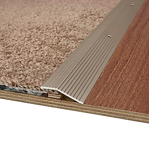 M-D Building Products 43854 1-3/8 in. X 36 in. Pewter Aluminum Carpet Trim w/Screw Nails