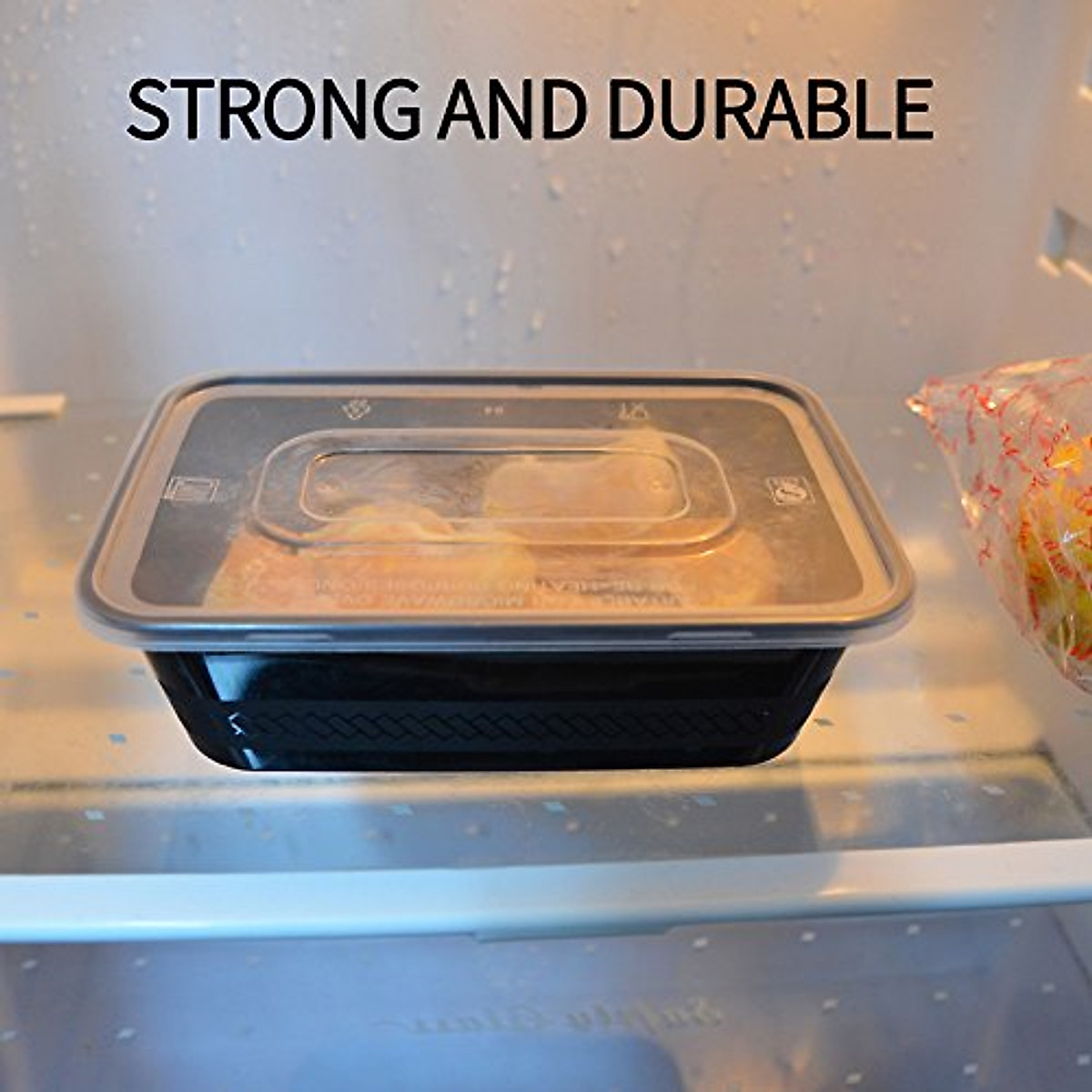 HOMEE Meal Prep Containers 50 Pack/ 26 oz Reusable Food Storage Containers Bento Lunch Box with Lids Made of Plastic, Stackable, Microwavable, Freezer and Dishwasher Safe Use