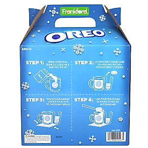 OREO Ultimate Dunking Gift Set With OREO Cookies, Glass Mug, Cookie Holder & Dunking Tongs, By Frankford Candy