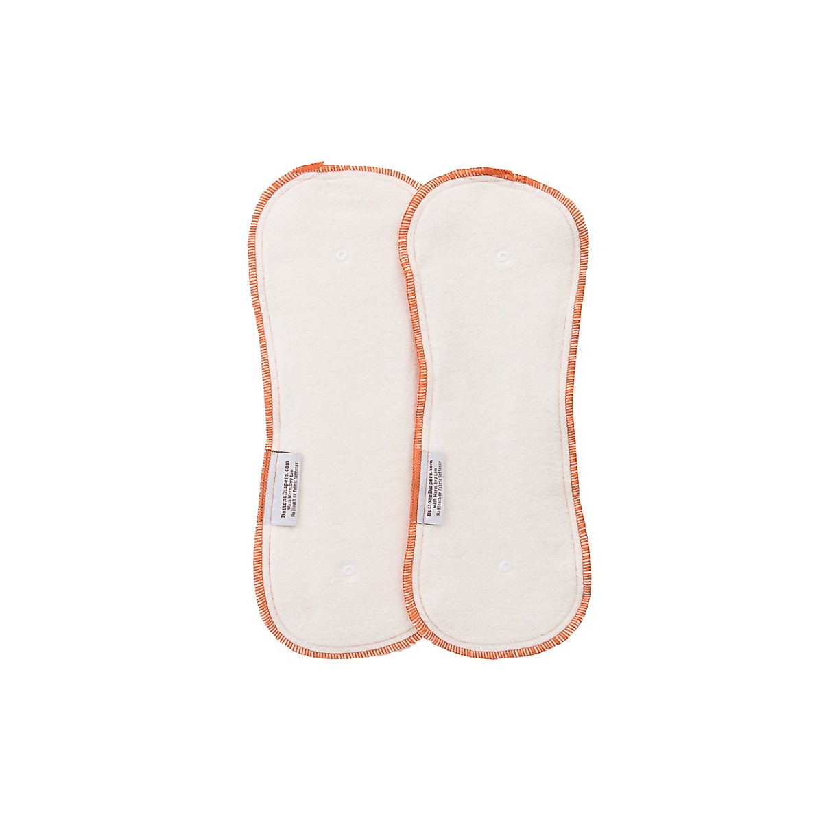 Buttons Hemp/Organic Cotton Diaper Inserts - Nighttime - 2 Pack (Small)