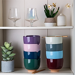 GBHOME Ceramic Ramen Bowls with Chopsticks, Cute Japanese Ramen Bowls Set of 2 for Ramen,Soup,Pho,Noodles, House-warming Wedding Birthday Gift, Microwave & Dishwasher Safe, 20 Ounces