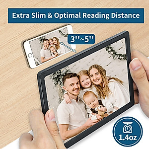 [2 Pack] 5X Magnifying Glass for Reading,7x5 inches Large and Lightweight Magnifier Provide Full Book Page Viewing Area Perfect Handheld Magnifier for Reading Small Prints,Low Vision Person & Seniors