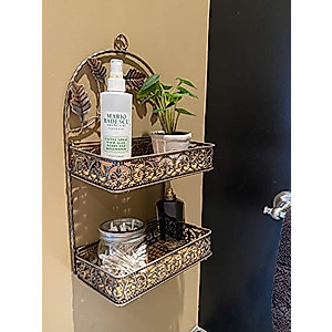 NaturesGardenCards.com Wall-Hanging Two Tier Iron Basket Display