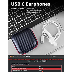 USB C Headphone for S23 S22 S21 S20 A53 A54 Wired Earbuds Magnetic in-Ear Type C Earphone with Microphone Volume Control Bass Stereo Noise Canceling Galaxy Flip 5 Fold 4 Pixel 6 6a 7a OnePlus