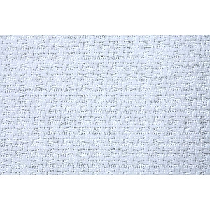 HILLFAIR 100% Soft Premium Combed Cotton Thermal Blanket– Queen Blankets– Soft Cozy Warm Cotton Blanket– Bed Throw Blanket– Queen Bed Blankets– All Season Cotton Blanket– White Queen Cotton Blankets