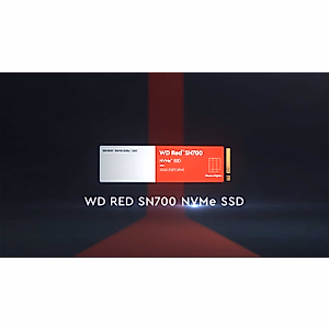 Western Digital 1TB WD Red SN700 NVMe Internal Solid State Drive SSD for NAS Devices - Gen3 PCIe, M.2 2280, Up to 3,430 MB/s - WDS100T1R0C
