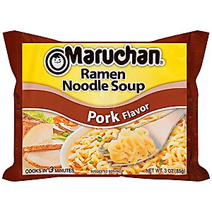 Maruchan Ramen Pork Flavor, 3.0 Oz(Pack of 24)
