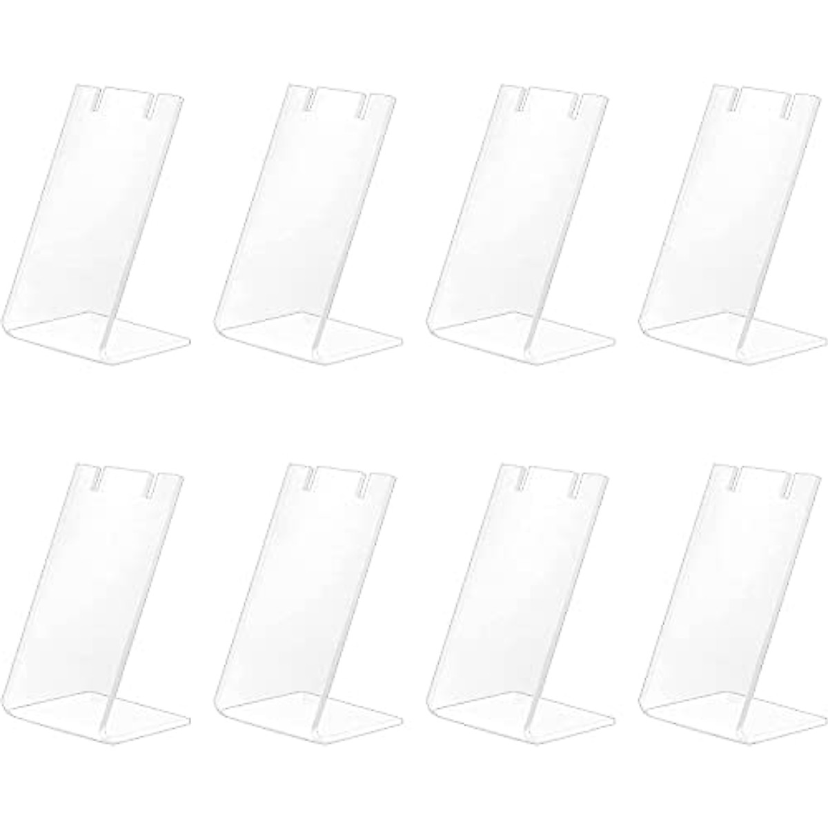 PH PandaHall 10pcs Acrylic Earring Holder Single Pair L-Shape Jewelry Displays Stand Necklace Earring Organizer for Jewelry Dangling Slant Back Display Props Show Retail Store Marketing 1.3x1.7x3”