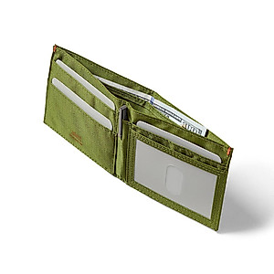 Allett Nylon Front Pocket ID Wallet, Cala Green | Vegan Front Pocket Bifold | Made With Moisture Wicking Nylon | Holds Up +/- 12 Cards
