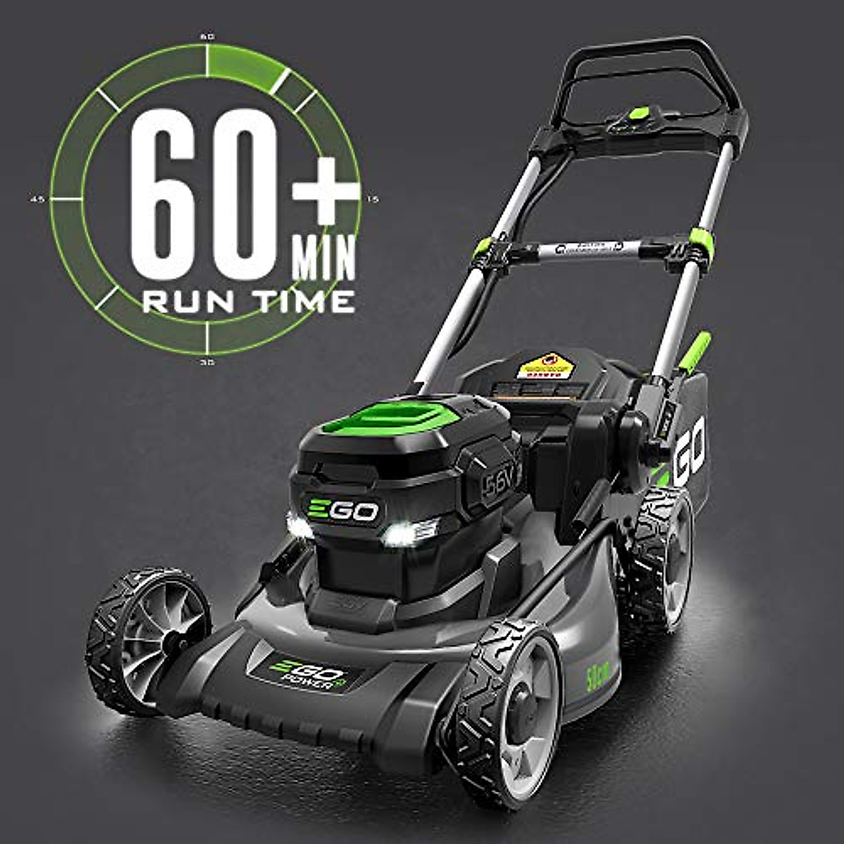 EGO Power+ LM2021 20-Inch 56-Volt Lithium-ion Cordless Battery Walk Behind Push Lawn Mower with Steel Deck - 5.0 Ah Battery and Charger Included