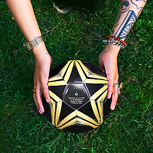 Fantecia Unisex Size 5 Soccer Ball, Official Match Weight Futsal Ball, Professional Outdoor/Indoor Soccer Ball with Pump for Youth & Adult.