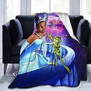 Princess and The Frog Ultra-Soft Micro Fleece Blanket Throw Plush Blanket Suitable for All Season 50in*60in