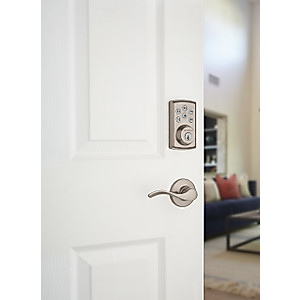Kwikset 98880-004 SmartCode 888 Smart Lock Touchpad Electronic Deadbolt Door Lock with Z-Wave Plus Featuring SmartKey Security in Satin Nickel
