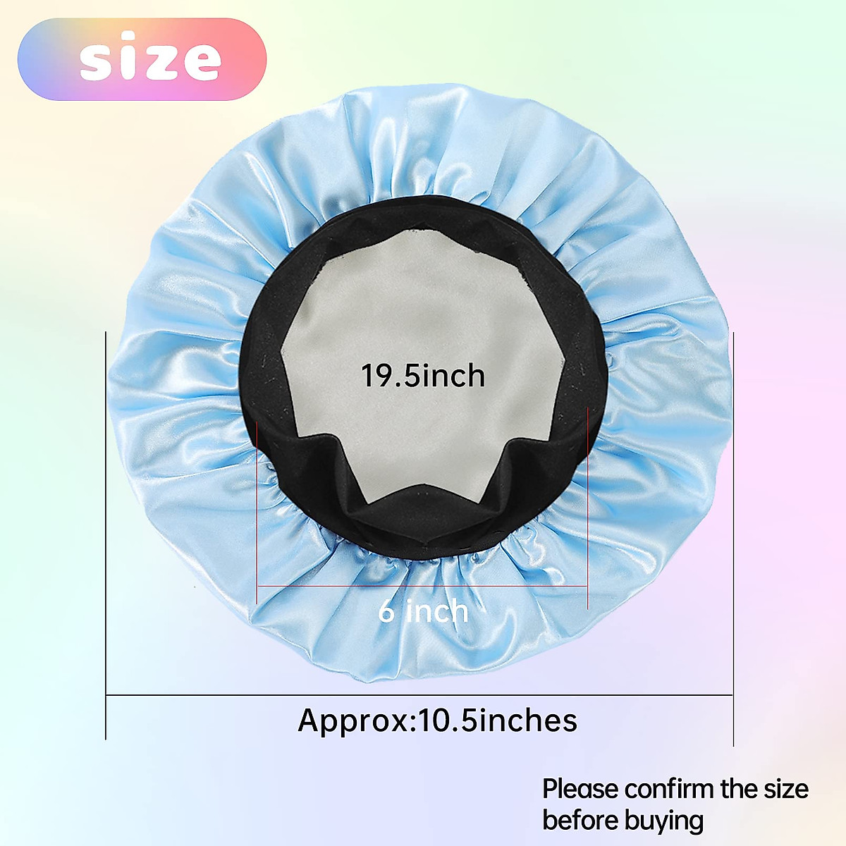 3 Pack Kids Satin Bonnet,Double Layer Child Sleeping Cap,Silky Night Sleep Caps Elastic Wide Band,Soft Breathable Satin Caps,Kids Hair Bonnets for Girls Baby Toddler Teens (Pink+Blue+Red)