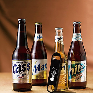 CREATCABIN 7" Funny Bottle Opener Mushroom Moon Star Flat Speed Openers Stainless Steel Heavy Duty For Bar Pub Beer Bartenders Home Kitchen Father's Day Valentine Birthday Gifts Easy To Use, Black