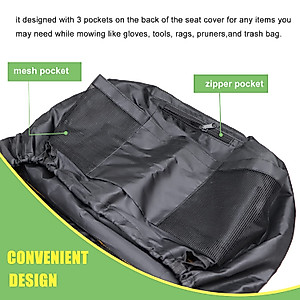 Seat Cover for John Deere Seat Replacement Parts, Seat Cover for Mower, Riding Lawn Mower Seat Cover,Seat Cushion Fits Seat up to 18" High, 600D Fabric