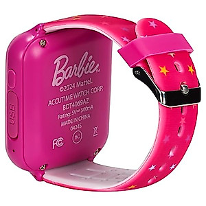 Barbie Kids Smart Watch - Interactive Touchscreen with Games, Selfie Camera, Step Tracker, Alarm, and Stylish Printed Silicone Strap - Fits Wrists 5.5" to 8.5"