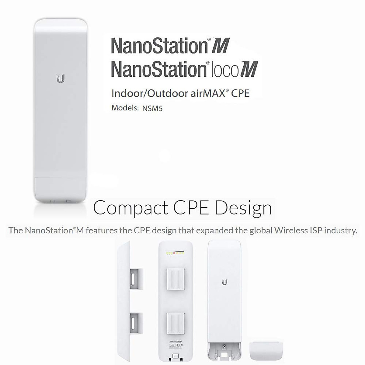 Ubiquiti NSM5 Bundle of 2 NanoStation M5 5GHz Outdoor airMAX CPE 150+Mbps 15+km