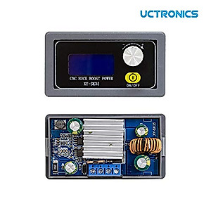 UCTRONICS DC 9V 12V 24V 4A Variable Power Supply 5-30V to 0.6-30V Adjustable Buck Boost Converter, Portable Bench Constant Voltage Current Stabilized Regulator Module