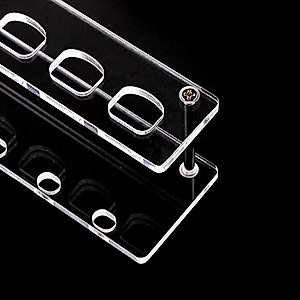Yoseng Clear Acrylic 10 Hole Drying Rack Storage Display Bracket Shelf Holder Specifically Design for Oval Ink Blending Brush Set(Not Contain Brush)
