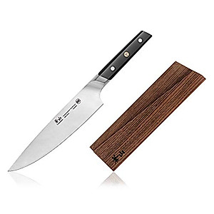 Cangshan TC Series 1020908 Swedish 14C28N Steel Forged 8-Inch Chef Knife and Wood Sheath Set