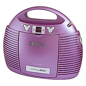 HANNLOMAX HX-327CD Portable CD Player with AM/FM Radio, Aux-in, AC/DC Dual Power Source. (Purple)