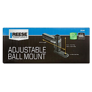 Reese Towpower 21141 Adjustable Ball Mount , Black
