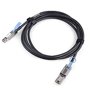 SFF-8644 to Mini SAS SFF-8088 HD Cable, 6Gbps External 26Pin SAS2.0 Hybrid Cable Attached SCSI for Raid Systems, DataCenter, Servers, Workstations and Desktops, 100-Ohm, 2-Meter(6.6-ft)