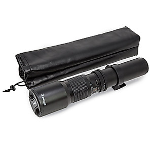 500mm F/8.0 Telephoto Lens with 7PC Accessory Bundle for Canon EOS 80D,77D,70D,60D,60Da,50D,7D,7D II,6D,6D II,5D Mark II,III,IV,5DS,1DS,T7i,T7s,T7,T6s,T6i,T6,T5i,T5,T4i,SL2 & SL1 Digital SLR Cameras