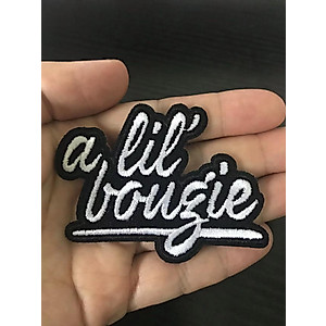 A Lil' Bougie Sew on or Iron on Embroidery Patch(1 pcs).
