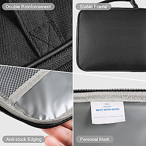 Genteen Insulated Lunch Bag, Lunch Box Kids Double Zipper Kids Lunch Bag,Durable Soft Bag & Freezable Lunch Bag Black Lunch Bag for Boys Mens Reusable Lunch Bag for School,Work,Outdoor