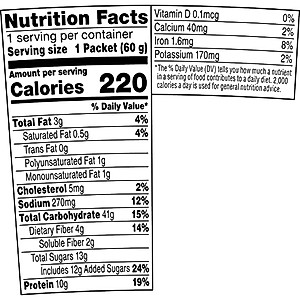 Quaker Instant Oatmeal Express Cups Protein Maple Brown Sugar