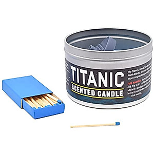 JD and Kate Industries Titanic Scented Candle | Hand-Poured in 16 oz tin | Ocean Scent