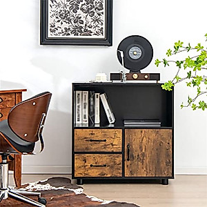 SEASD Two-Door Kitchen Storage Cabinet Buffet Sideboard with Drawers Shelf Furniture