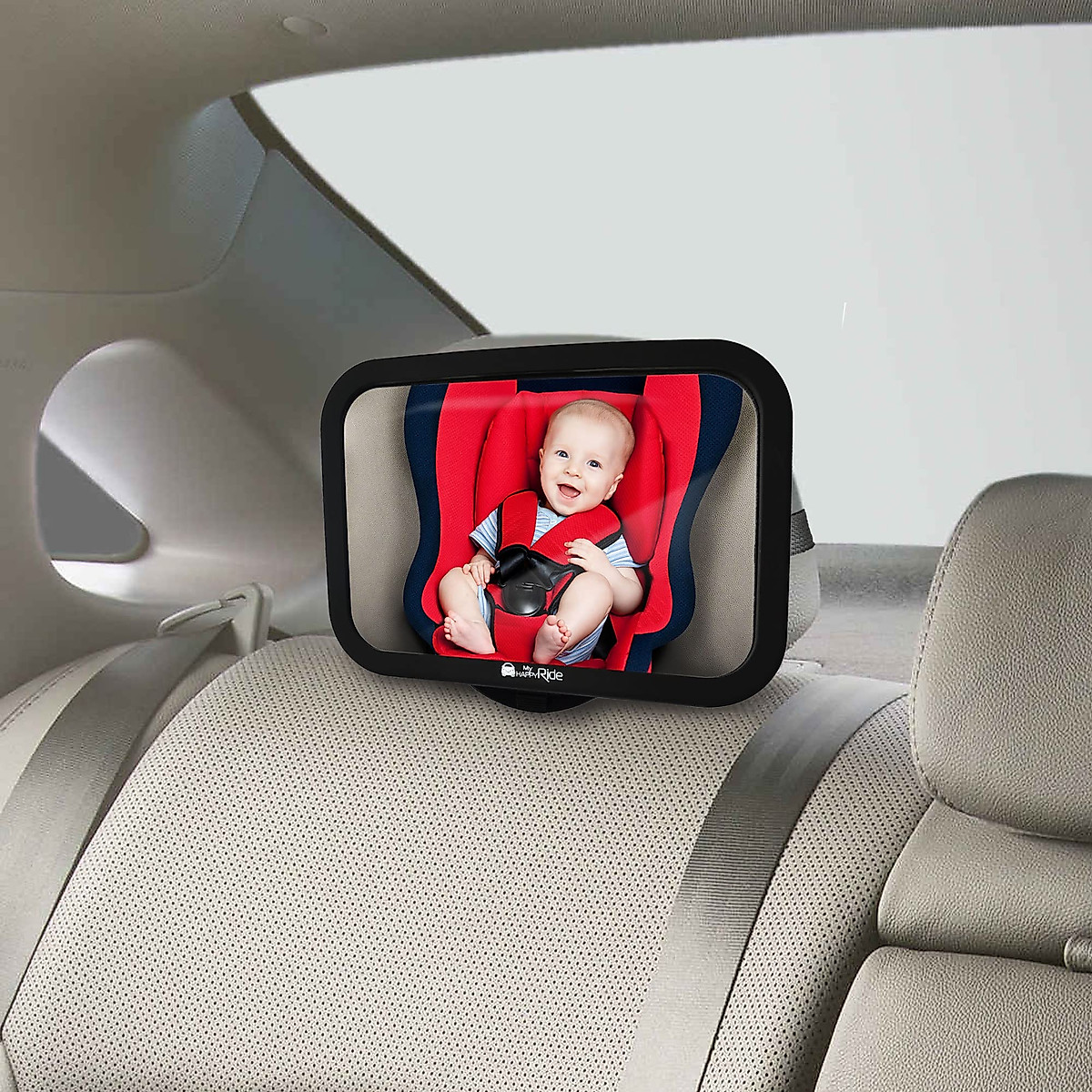 Baby Car Mirror - Shatterproof Car Rearview Mirror to see Child/Infant in Baby Seat, Safety Mirror, Easy Installation