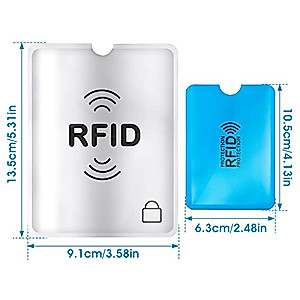 Prasacco 24 Pcs RFID Blocking Sleeves Credit Card Sleeves Set Card Protector Identity Anti Theft Passport Protectors for Women Men