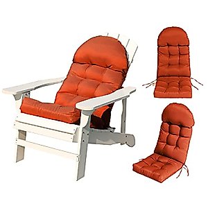 COSNUOSA Rocking Chair Cushion High Back Adirondack Chair Cushion Waterproof Patio Cushions for Outdoor Furniture Orange