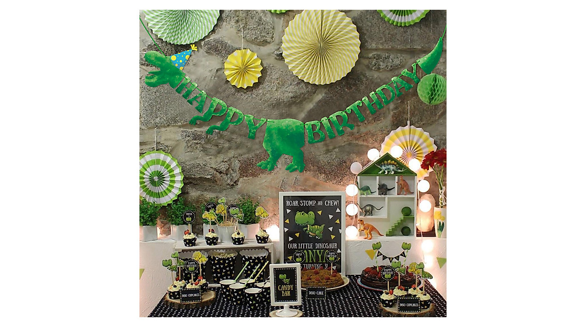 Dinosaur Birthday Banner - Fun Decor for Kids' Parties