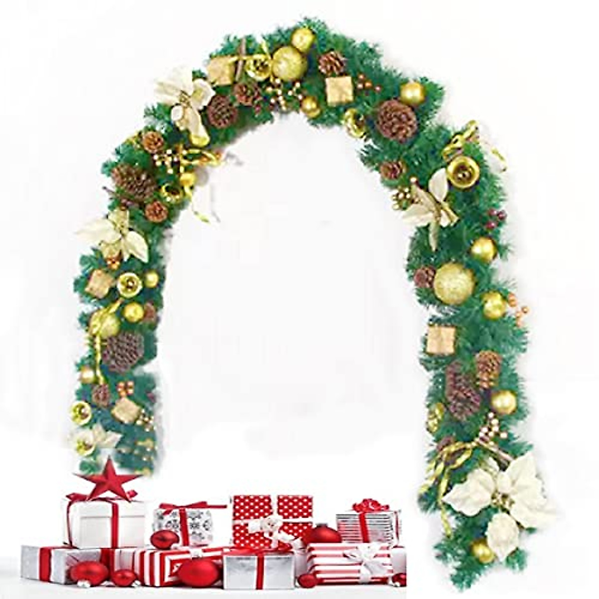 Tytroy Reconfigurable & Easy-to-Assemble Metal Outdoor & Indoor 7'6" Garden or Wedding Arch Arbor for Wedding Bridal Party Elegant Decorations & Garden Climbing Plants Vines (White 1PC)