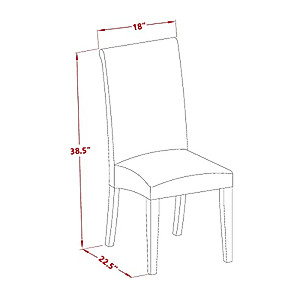East West Furniture DLBA3-WHI-01 3 Piece Modern Dining Table Set Contains a Round Wooden Table with Dropleaf and 2 Cream Linen Fabric Upholstered Parson Chairs, 42x42 Inch, Linen White