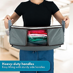 NAJHOM Sheet Organizers and Storage - 8 Pack Closet Storage Bins Extra Large Capacity Storage Bags for Clothes Waterproof Blanket Storage Bags