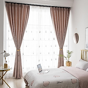 Magnetic Curtain Tiebacks, Strong Magnetic Window Curtain Tiebacks Clips Decorative Rope Holdbacks Drapery Curtain Tie Backs Weave Holder for Window Draperies Hold Curtains Drape Ties Backs (2, Gold)