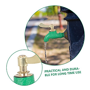 Veemoon 3pcs Faucet Sink Water Tap Head Band Single Handle Water Tap Bathroom Sink Mixer Water Tap Washer Machine Hose Bathtub Accessories Wall Mount Mop Pool Tap Iron Component Metal