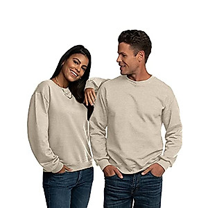 Fruit of the Loom mens Eversoft Fleece Sweatshirts & Hoodies Shirt, Crewneck Sweatshirt - Khaki Heather, Medium US