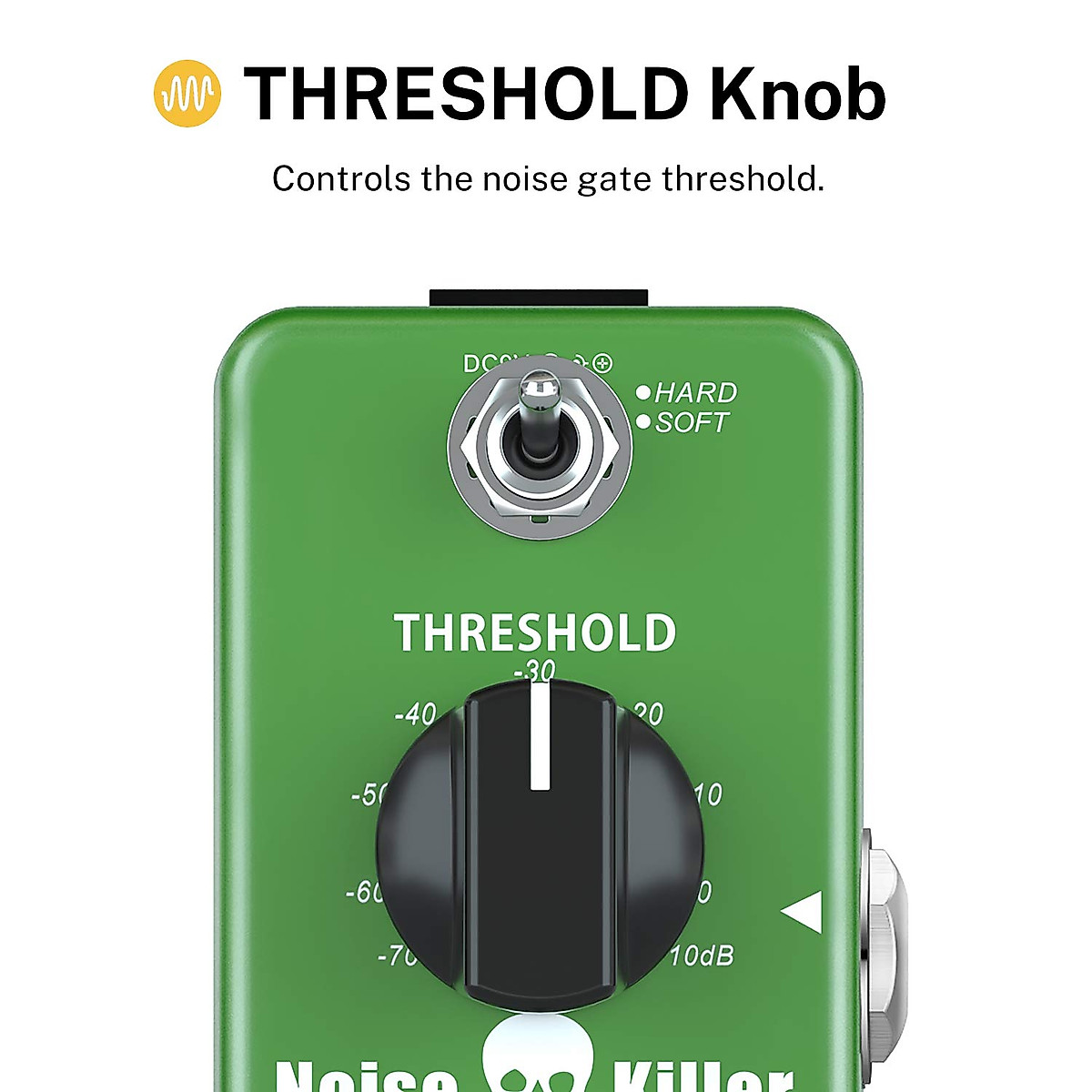 Donner Noise Gate Pedal, Noise Killer Guitar Pedal Noise Suppressor Effect 2 Modes for Electric Guitar and Bass True Bypass