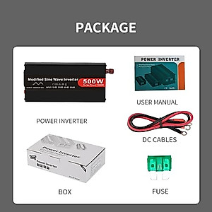 Correction Wave Inverter 500W Car Inverter 12V to 220V USB Portable Multi-Function Power Converter (Size : 220V)